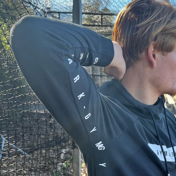 Gymshark | Shirts | Gymshark Men Logo Signature All Over Hoodie Hooded ...